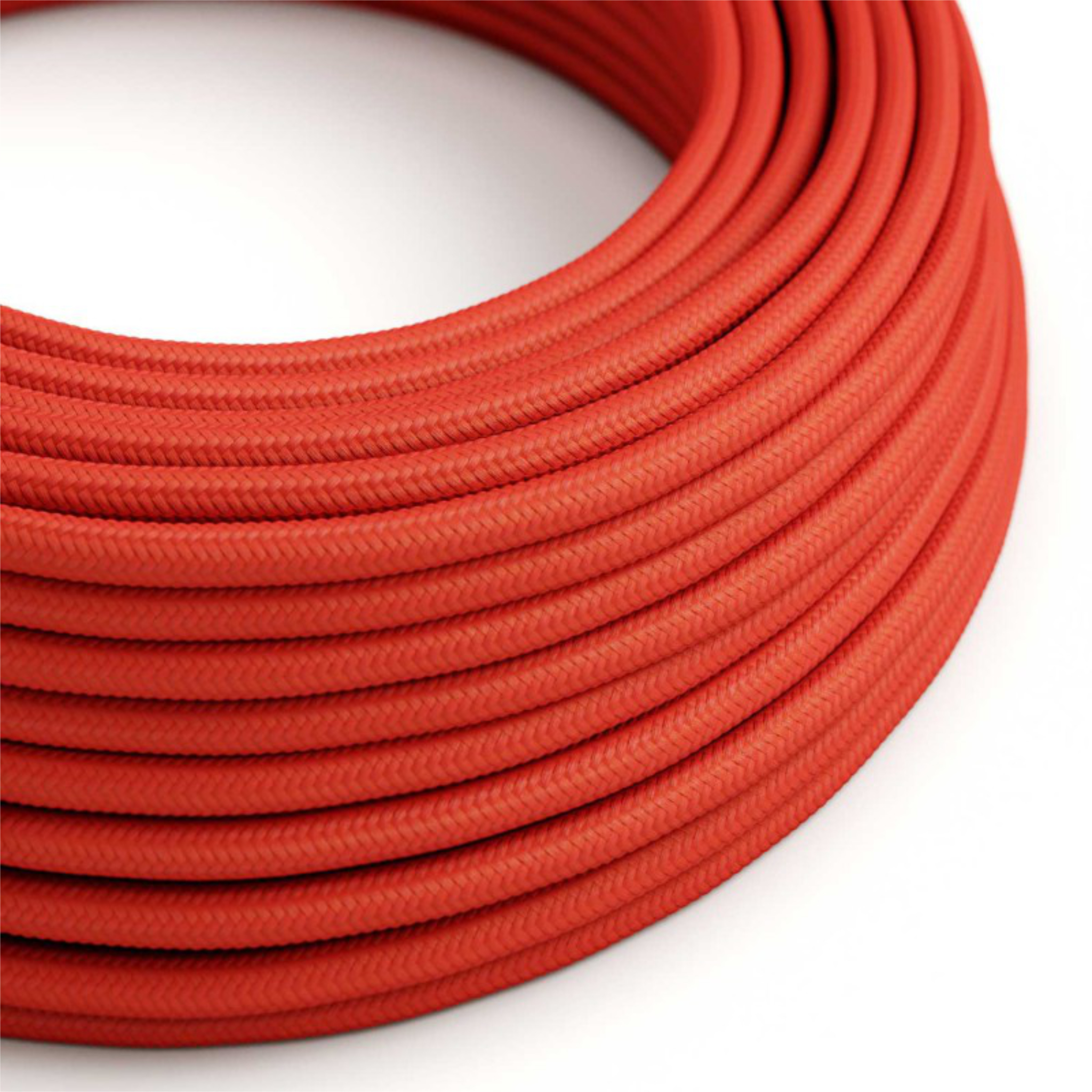 Fil électrique Rond Rouge Textile De 3x0,75 - MC Fact