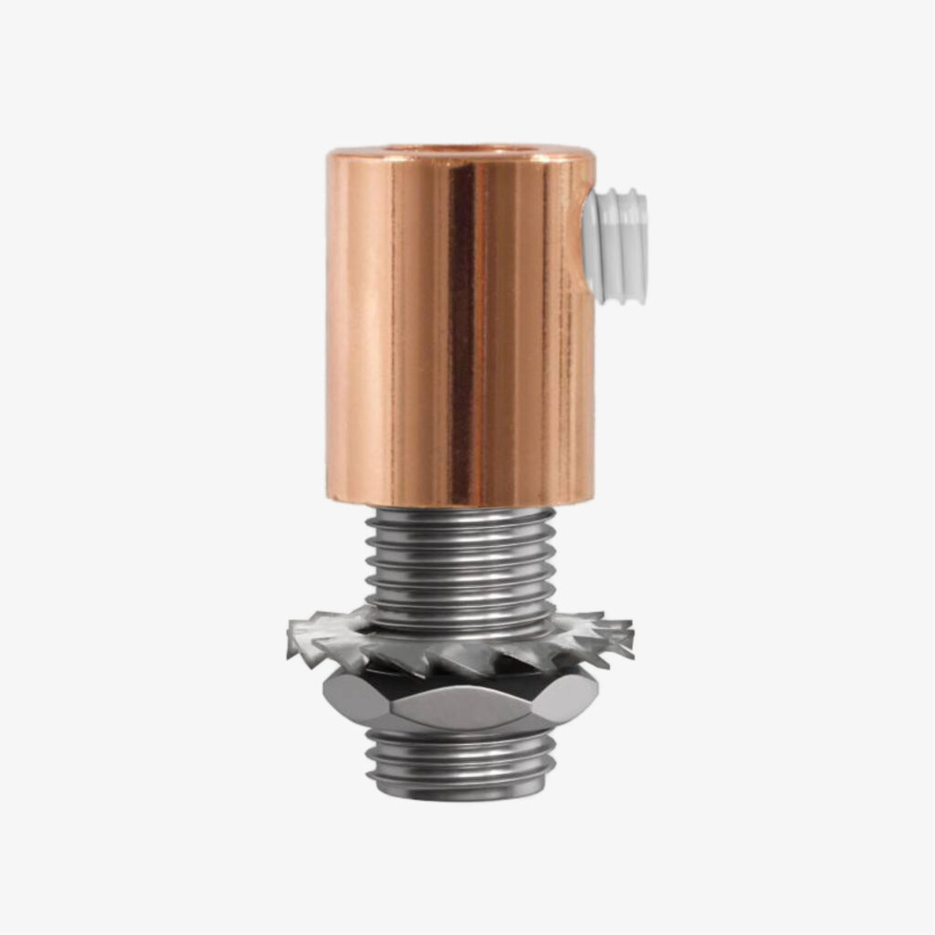 Metal cylindrical electric cable clamp - MC Fact