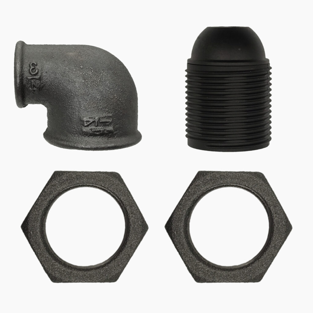 E27 Double Nut Elbow Socket For Cast Iron Plumbing Fittings With Nut ...