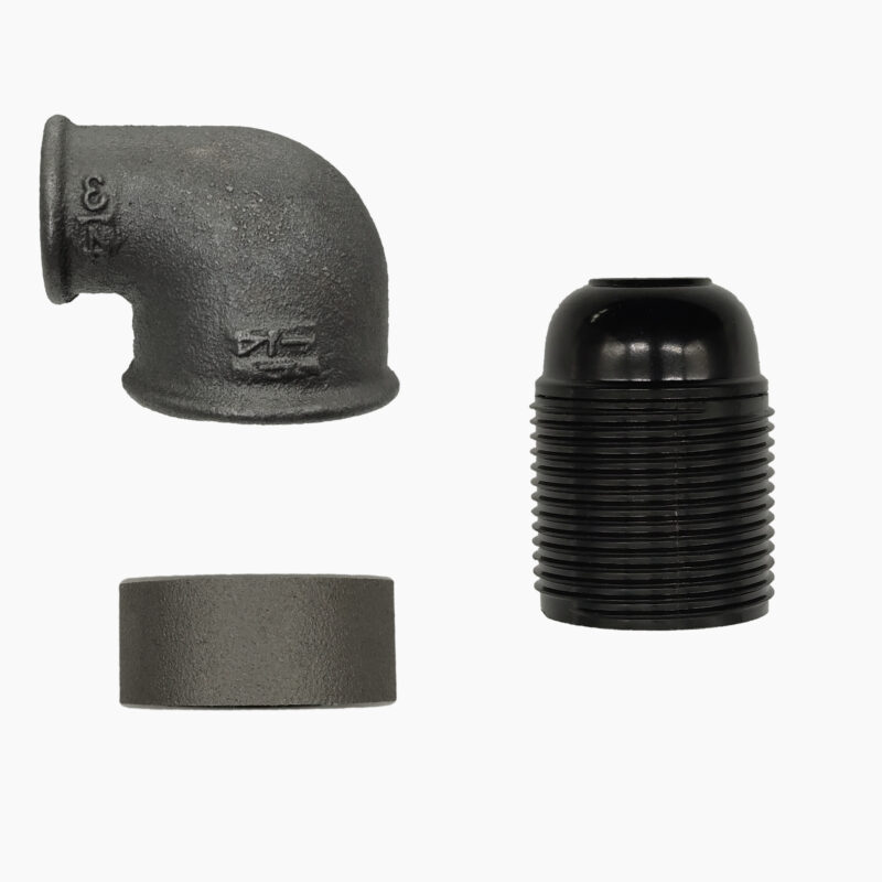 Kit Socket Elbow E27 Steel Ring For Fitting - MC Fact