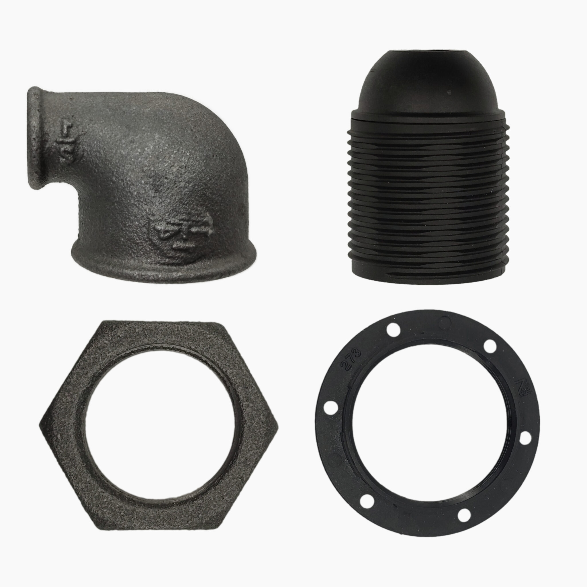 Kit Elbow Socket Single Nut E27 For Fitting - MC Fact
