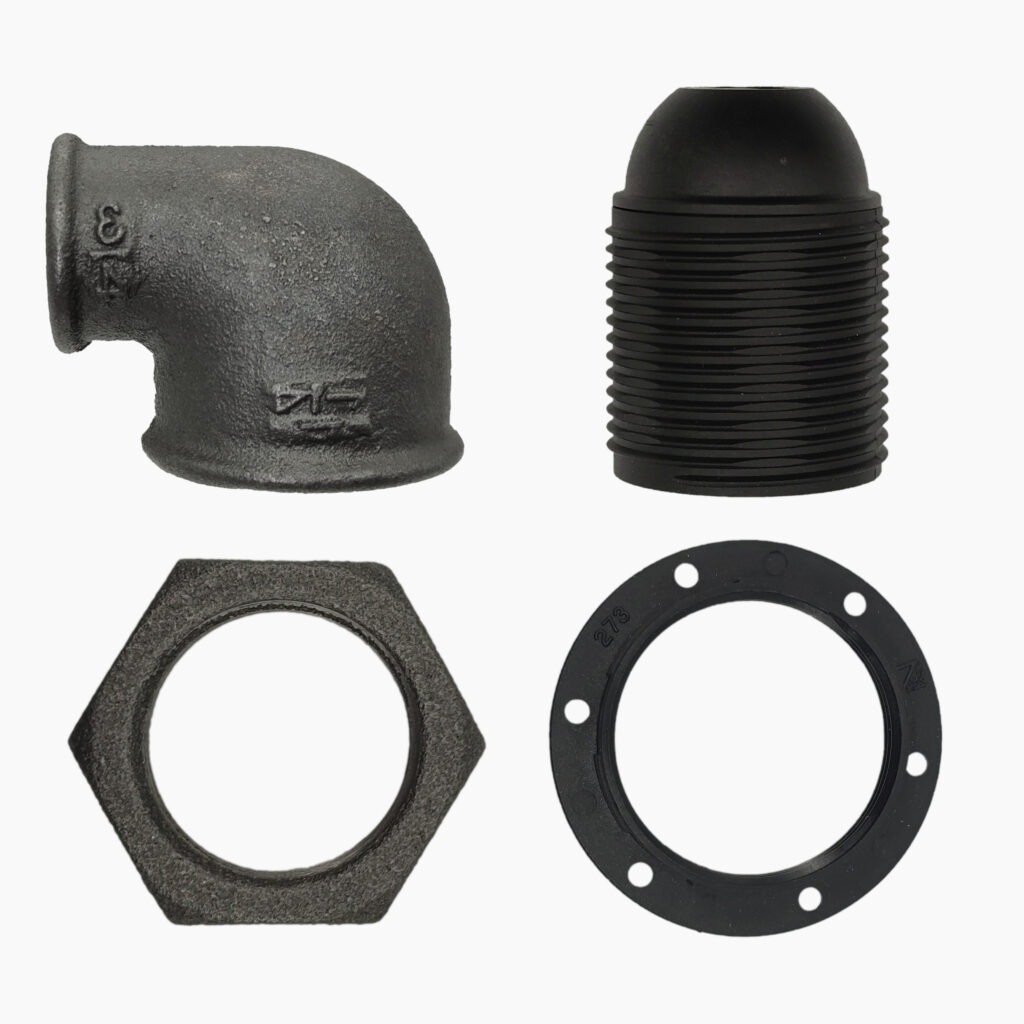 Kit Elbow Socket Single Nut E27 For Fitting - MC Fact