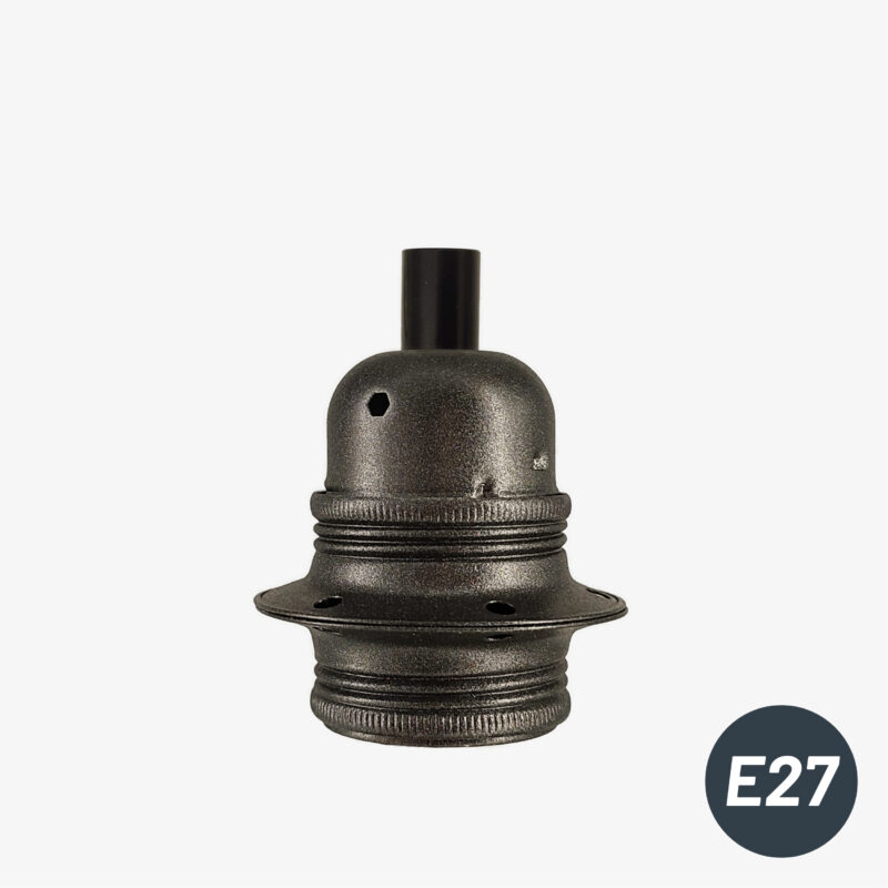 Douille Lampe Anthracite E27 Double Férule Métal - MC Fact