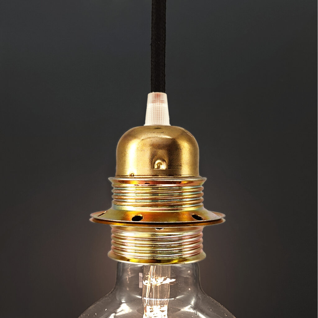 Douille lampe laiton E27 double férule métal - MC Fact