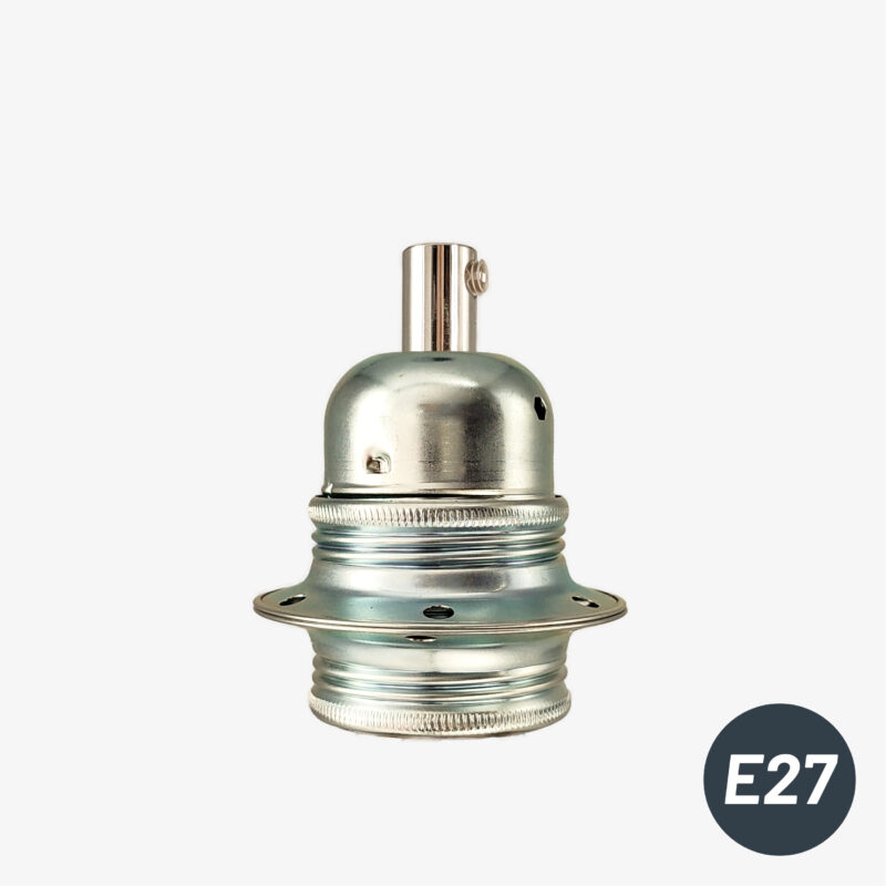 Douille Lampe Chrome E27 Double Férule Métal - MC Fact