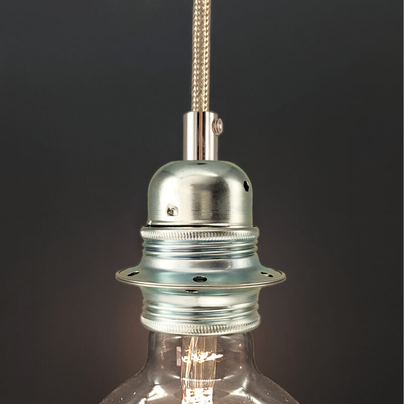 Lampholder Chrome E27 Double Ferrule Metal - MC Fact