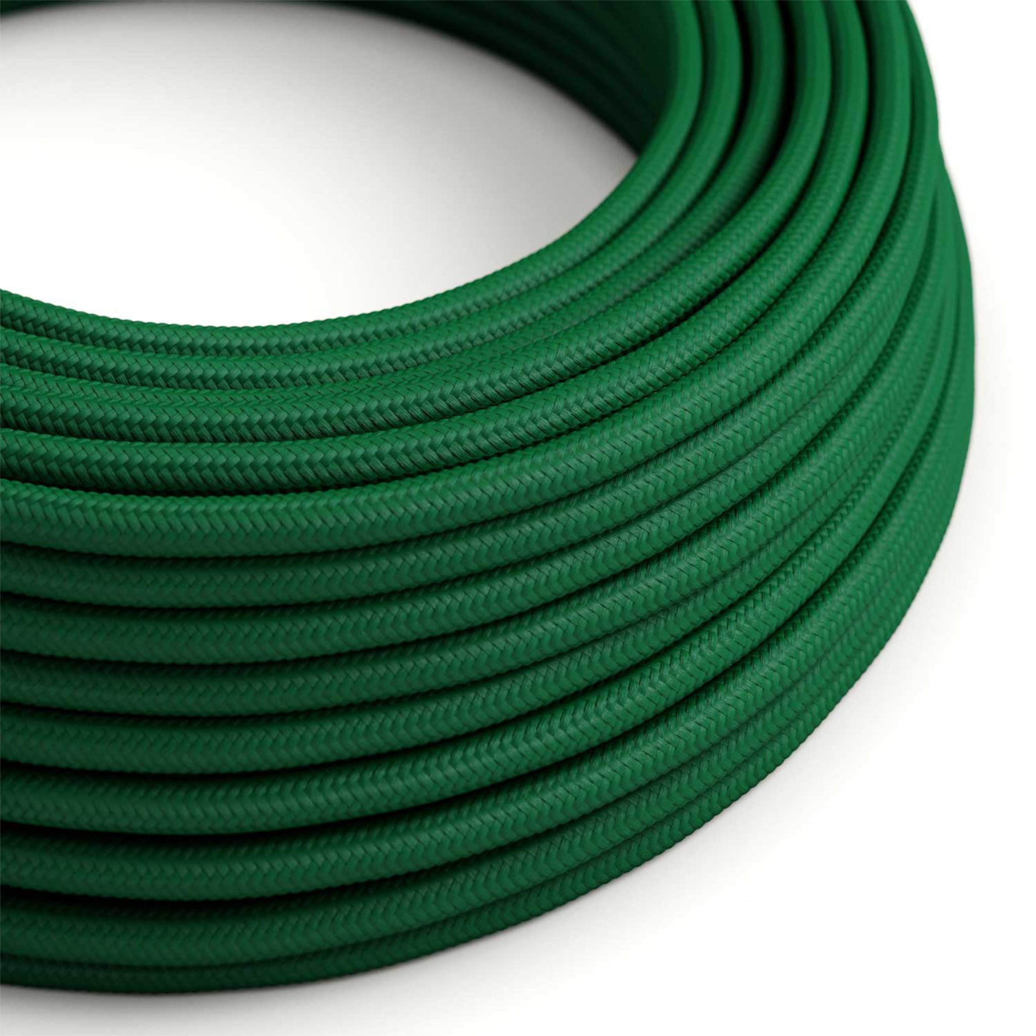 Dark Green Round Textile Wire 3x0.75 - MC Fact
