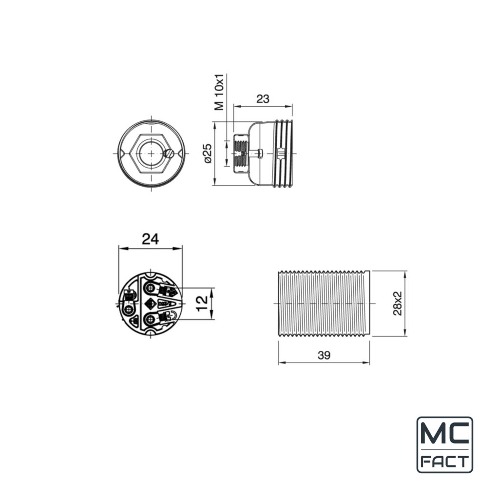 Douille Métal E14 DIY Sans Ferrule - MC Fact
